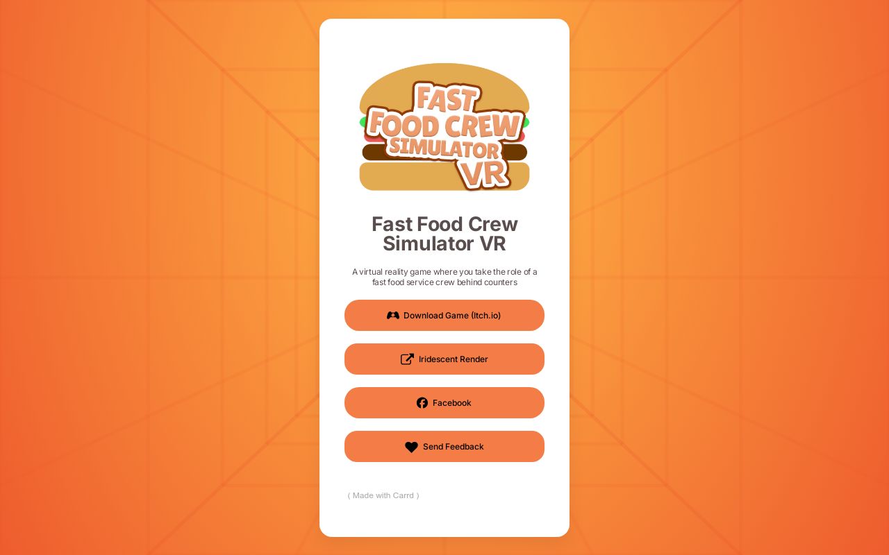 Fast Food Crew Simulator VR